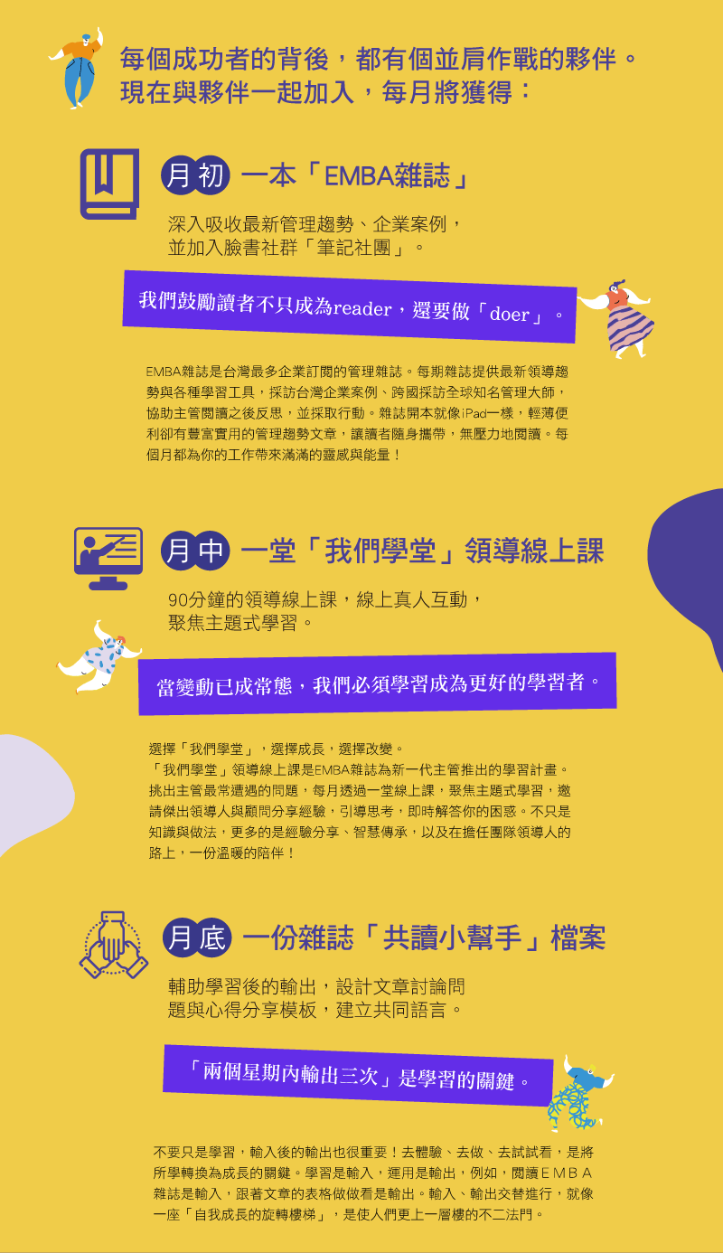 EMBA雜誌限時優惠！ 1+1雙人學習組合包